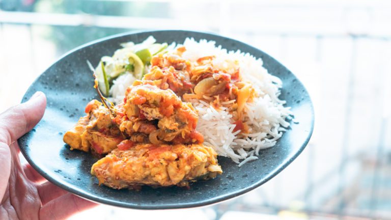Cari de poisson au combava - Un Réunionnais en cuisine